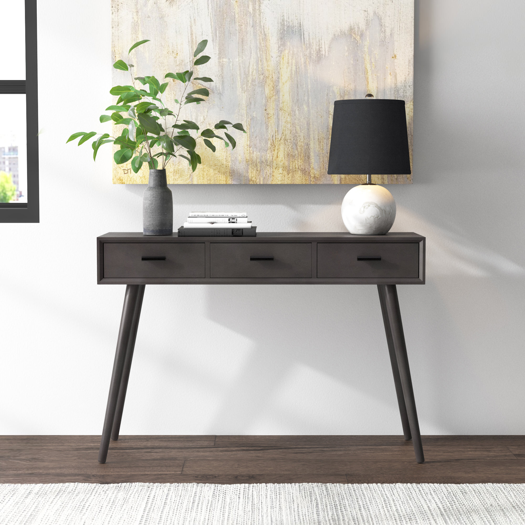 Wade Logan Annicka 42" Solid Wood Console Table & Reviews | Wayfair