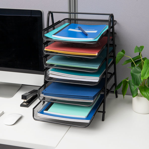 Mind Reader 6-Tier Paper Tray, Desktop Organizer, File Storage, Office ...
