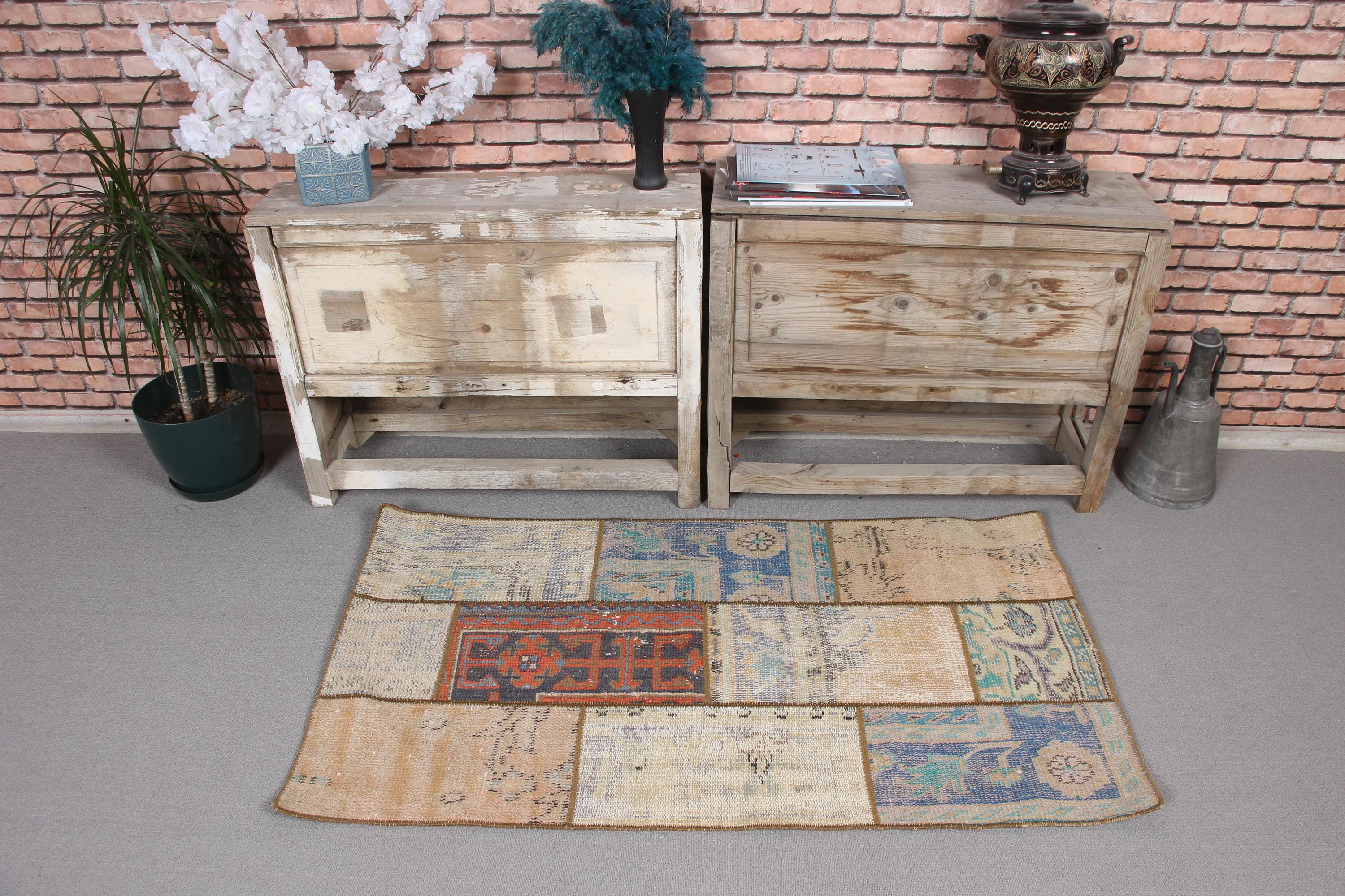 Bungalow Rose Vintage Turkish Patchwork Door Mat Handwoven With Unique ...