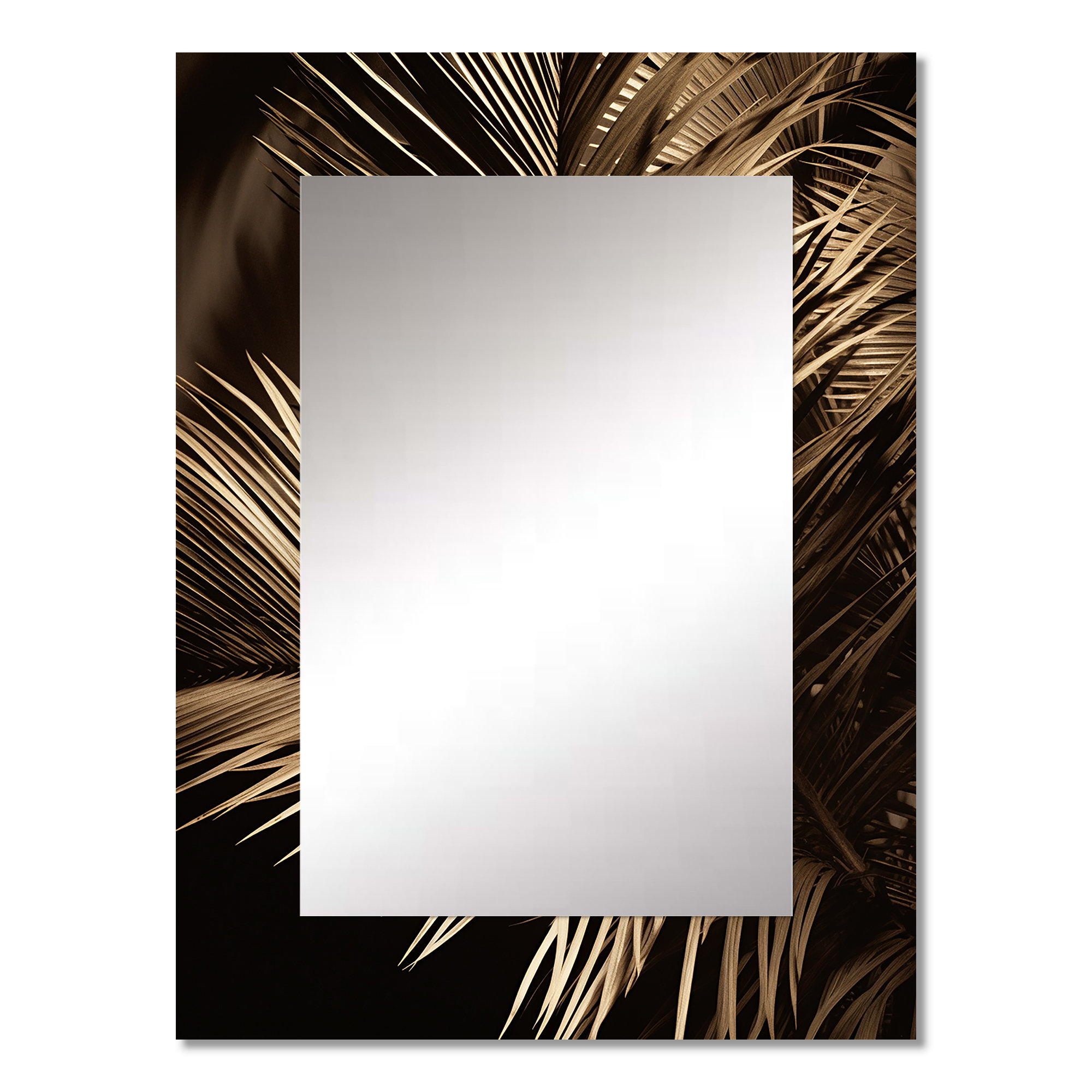 Dakota Fields Sepia Serenity Palm Leaves I - Palm Trees Decorative Wall ...