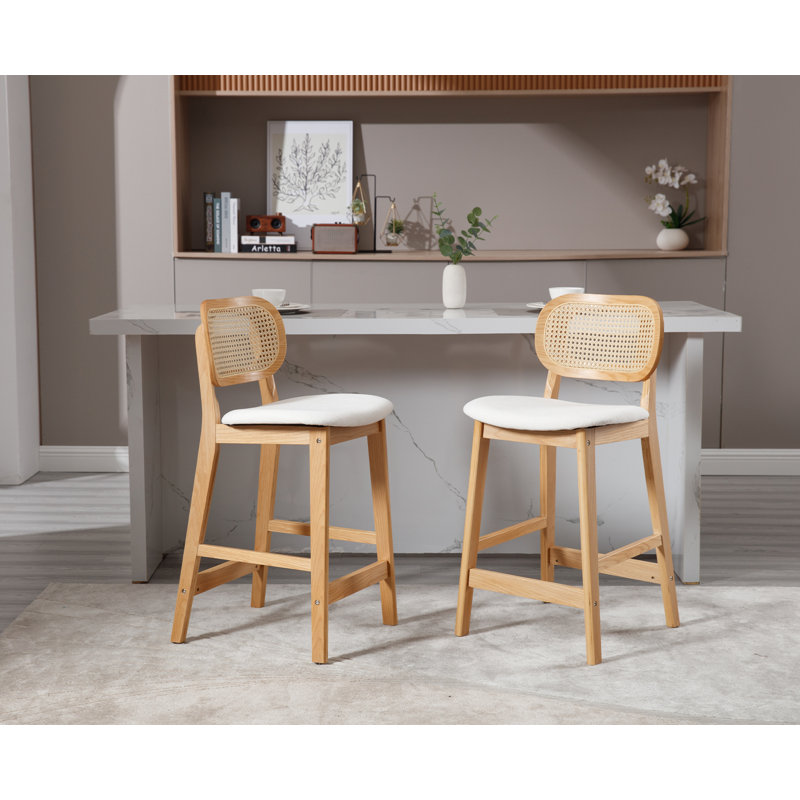 Bayou Breeze Azarah Solid Wood 25.5'' Counter Stool & Reviews | Wayfair