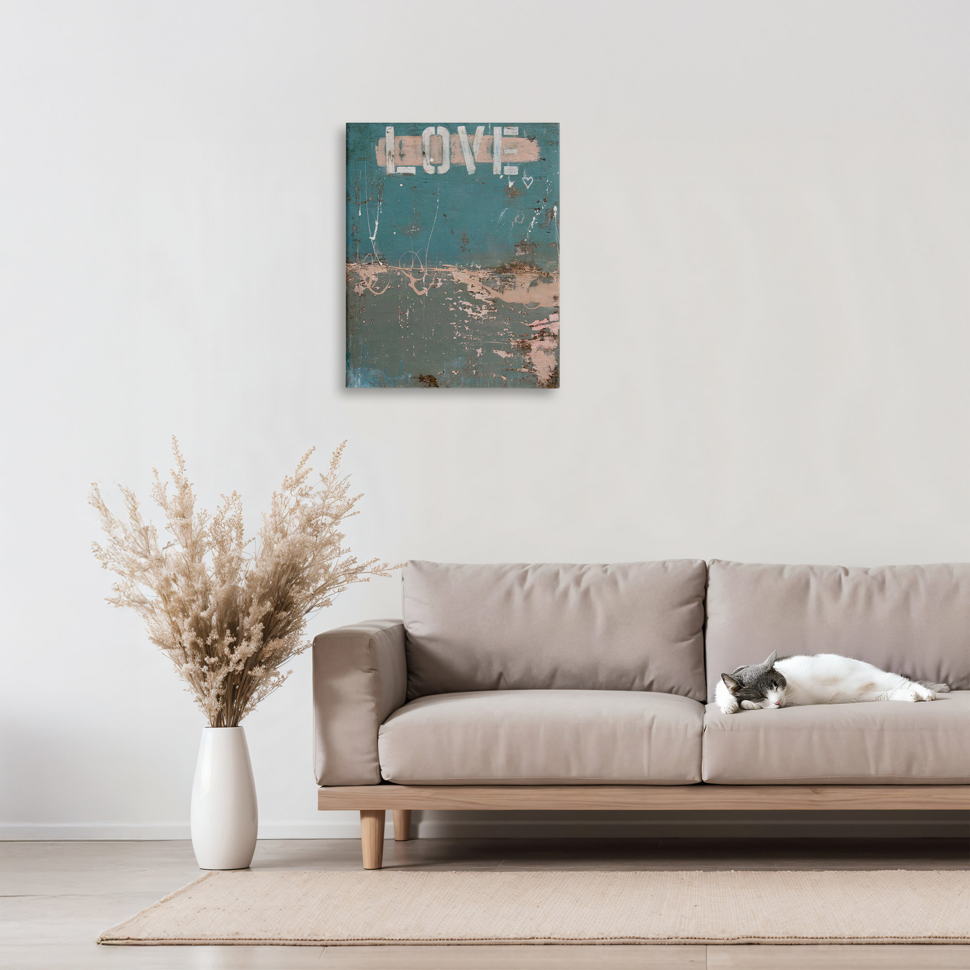 Dakota Fields Everlasting Love Grunge Abstract Canvas, design by Erin ...