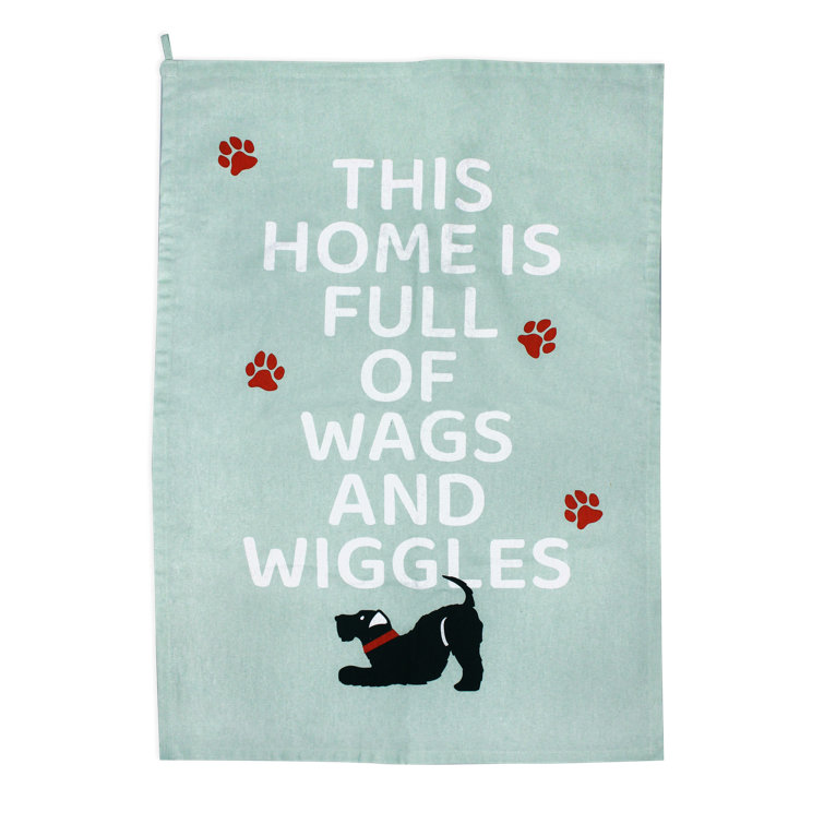 Happy Larry Tea Towel - PDSA (Wags And Wiggles) 135Gsm Standard Cotton ...