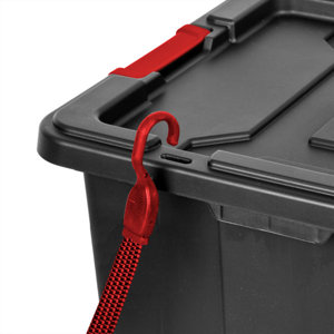Sterilite Durable Rugged Industrial Tote with Red Latches & Reviews ...