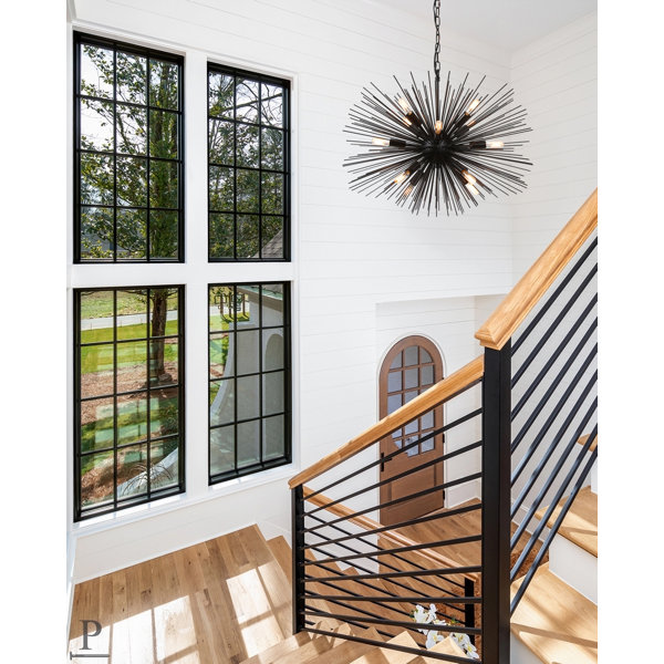 Wrought Studio Hartenstein - Light Matte Black/Brown Sputnik Pendant ...