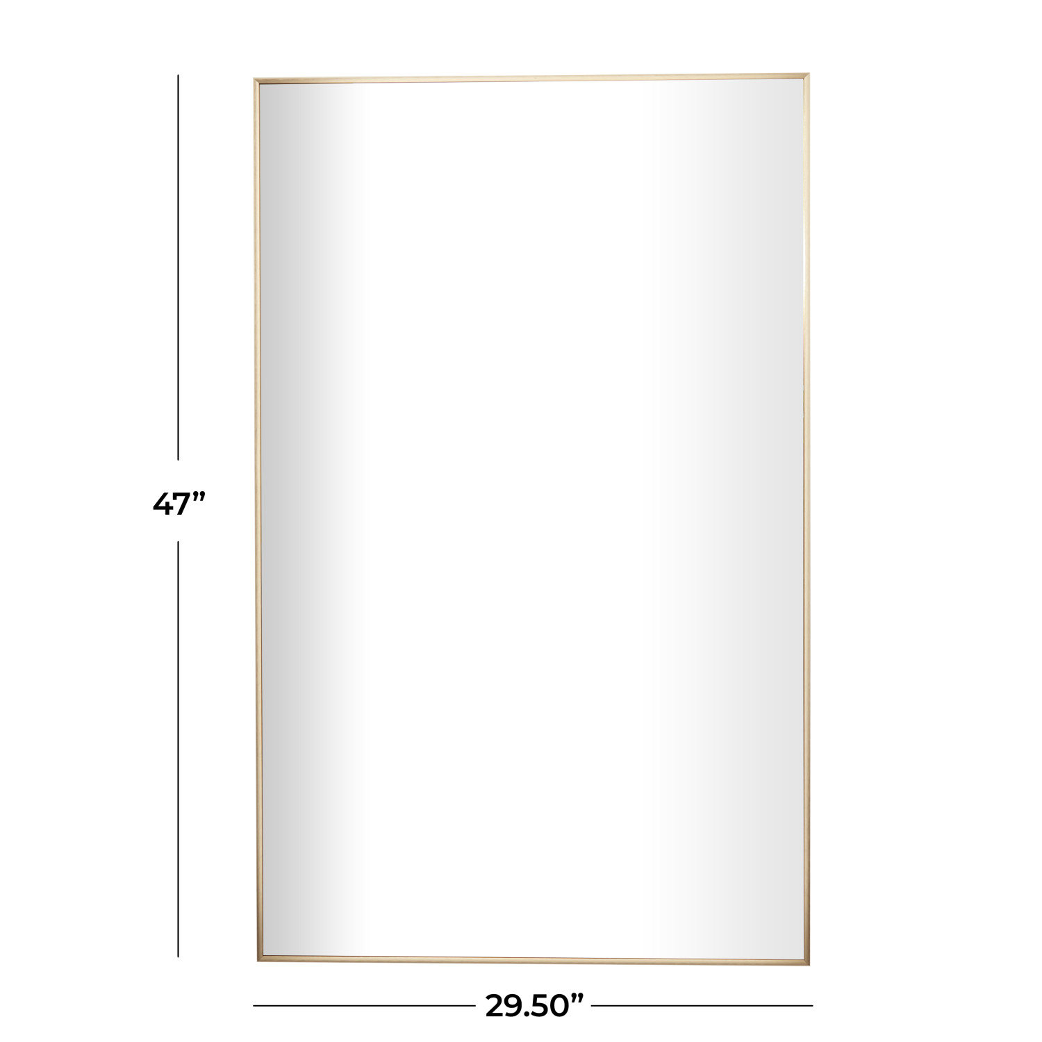 Kelly Clarkson Home Thea Gold Metal Minimalistic Room Wall Mirror with ...