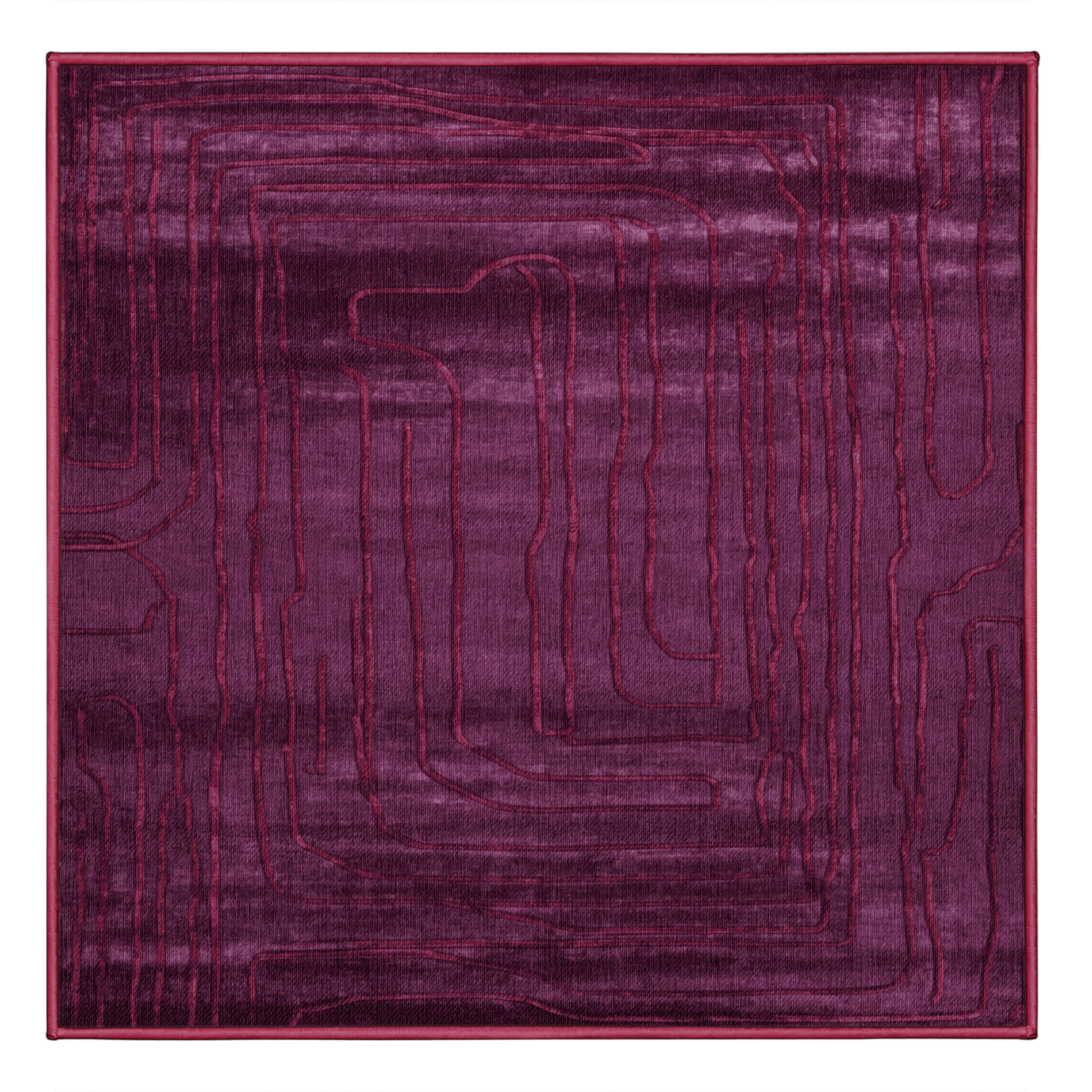 Hokku Designs Machine Washable Abstract Purple Area Rug | Wayfair