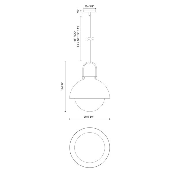 Joss & Main Harper 1 - Light Dome Pendant & Reviews | Joss & Main