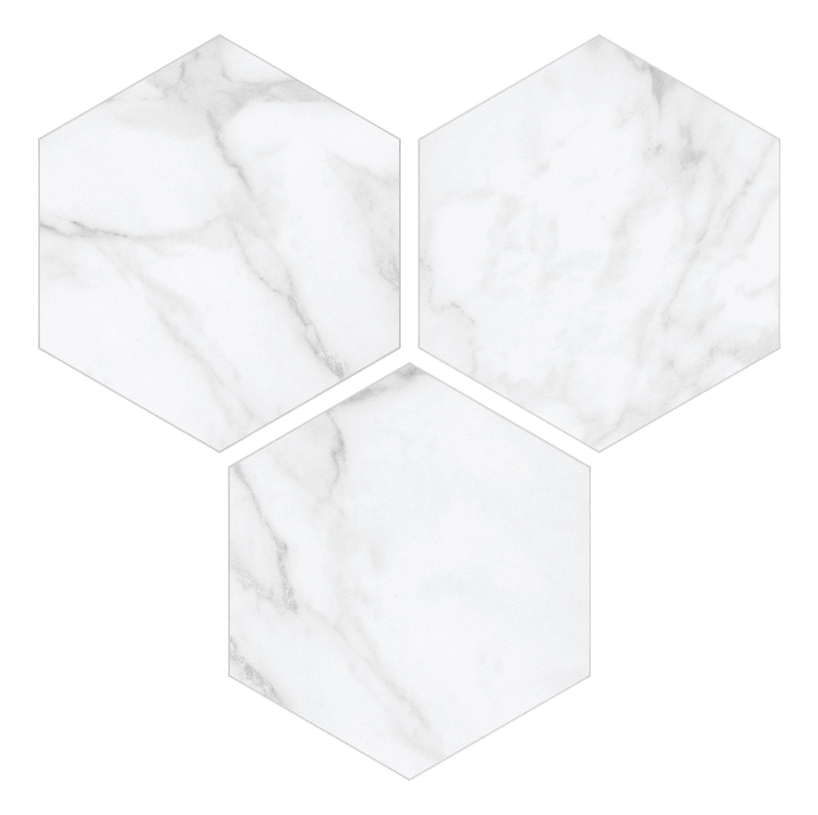 Sunwings 6" x 7" Hexagon Stone Composite Peel & Stick Mosaic Tile ...
