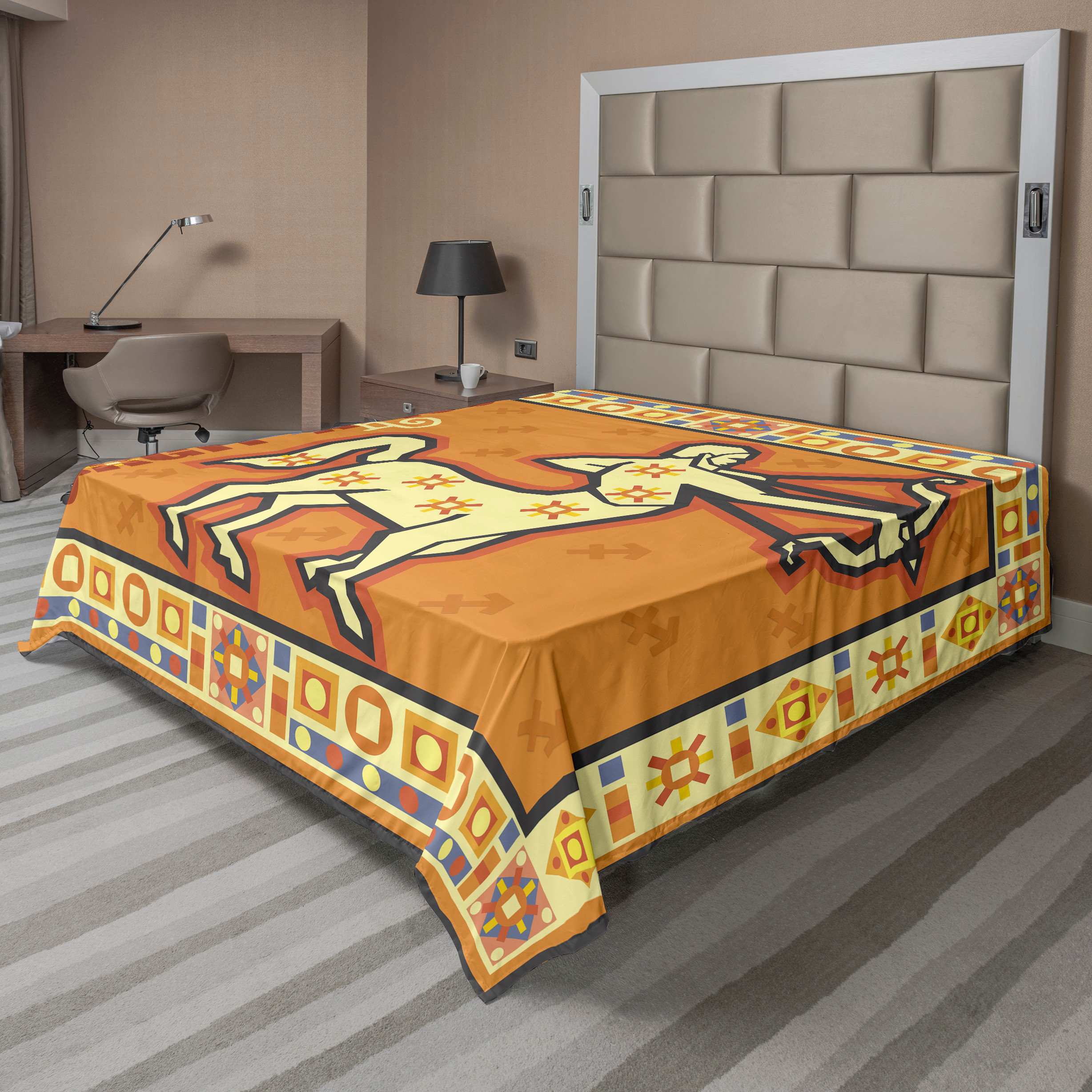 Ambesonne Zodiac Top Flat Sheet Horoscope Arrow Orange Yellow_13349 ...