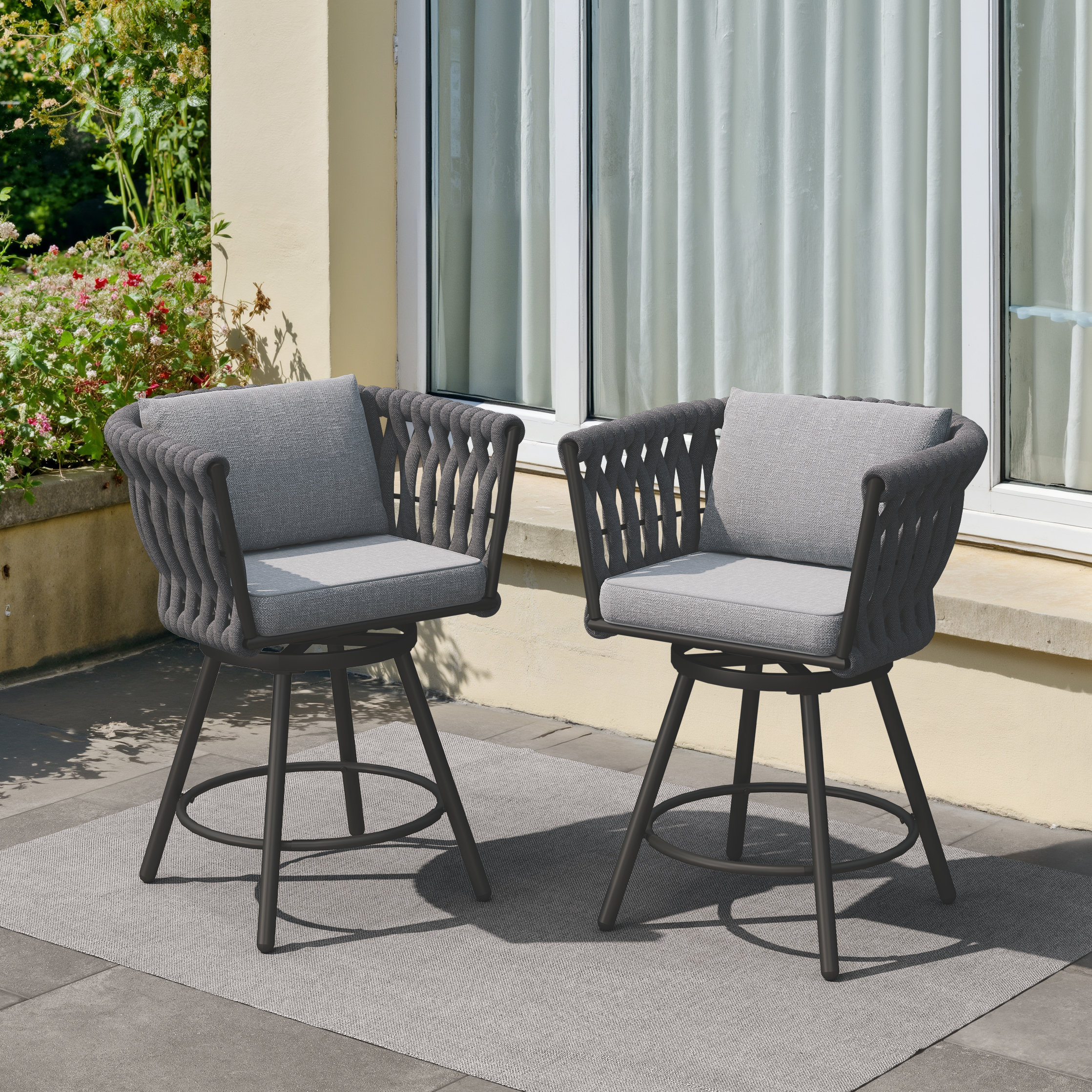 George Oliver Ensemble de 2 tabourets de bar Doolittle - Wayfair Canada
