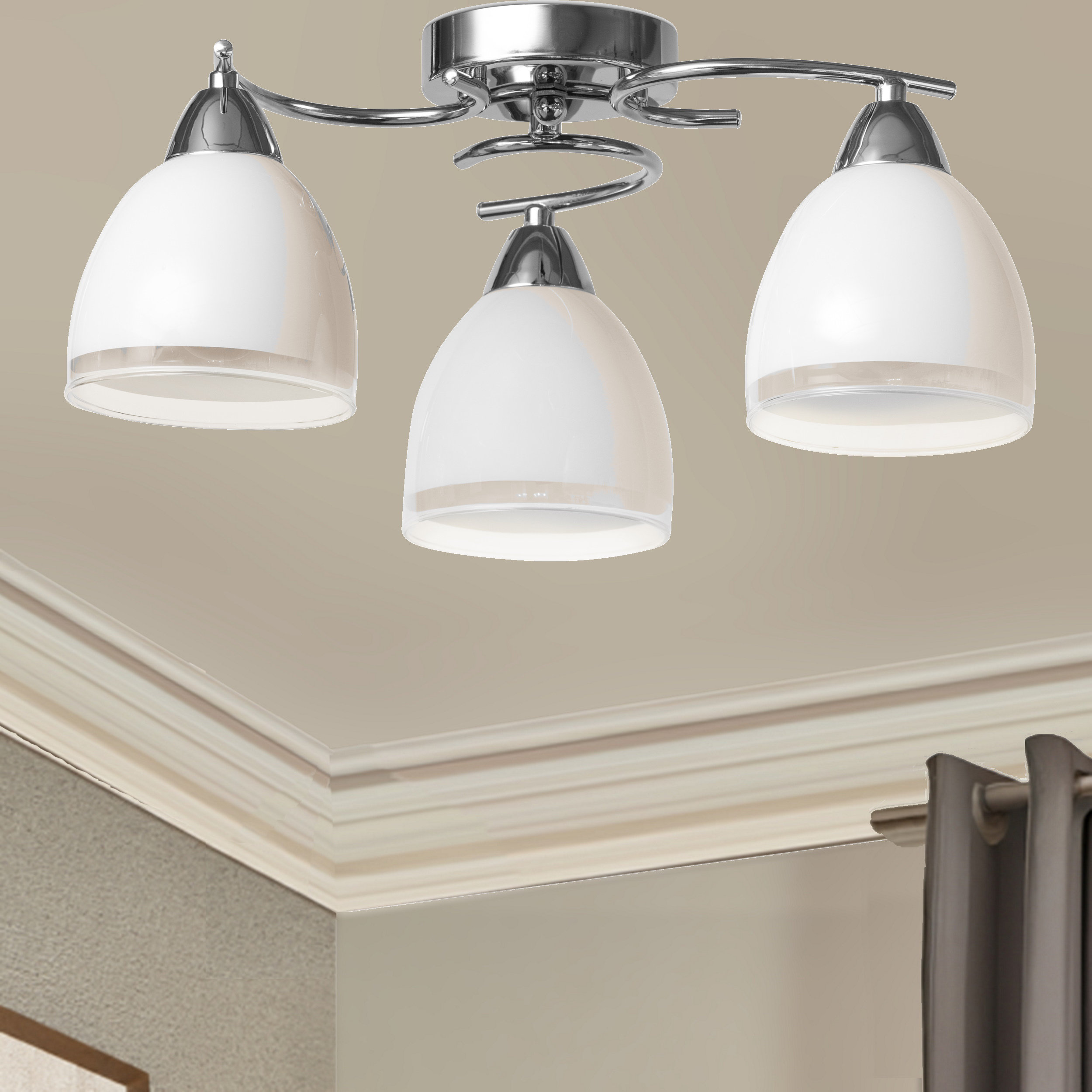Lark Manor Astro Glass Semi Flush Mount | Wayfair.co.uk