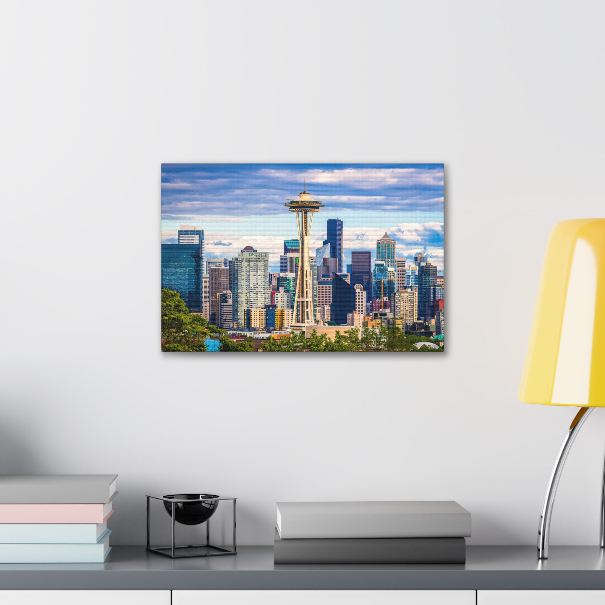 Latitude Run® Seattle Daytime Skyline Canvas Artwork Breathtaking ...