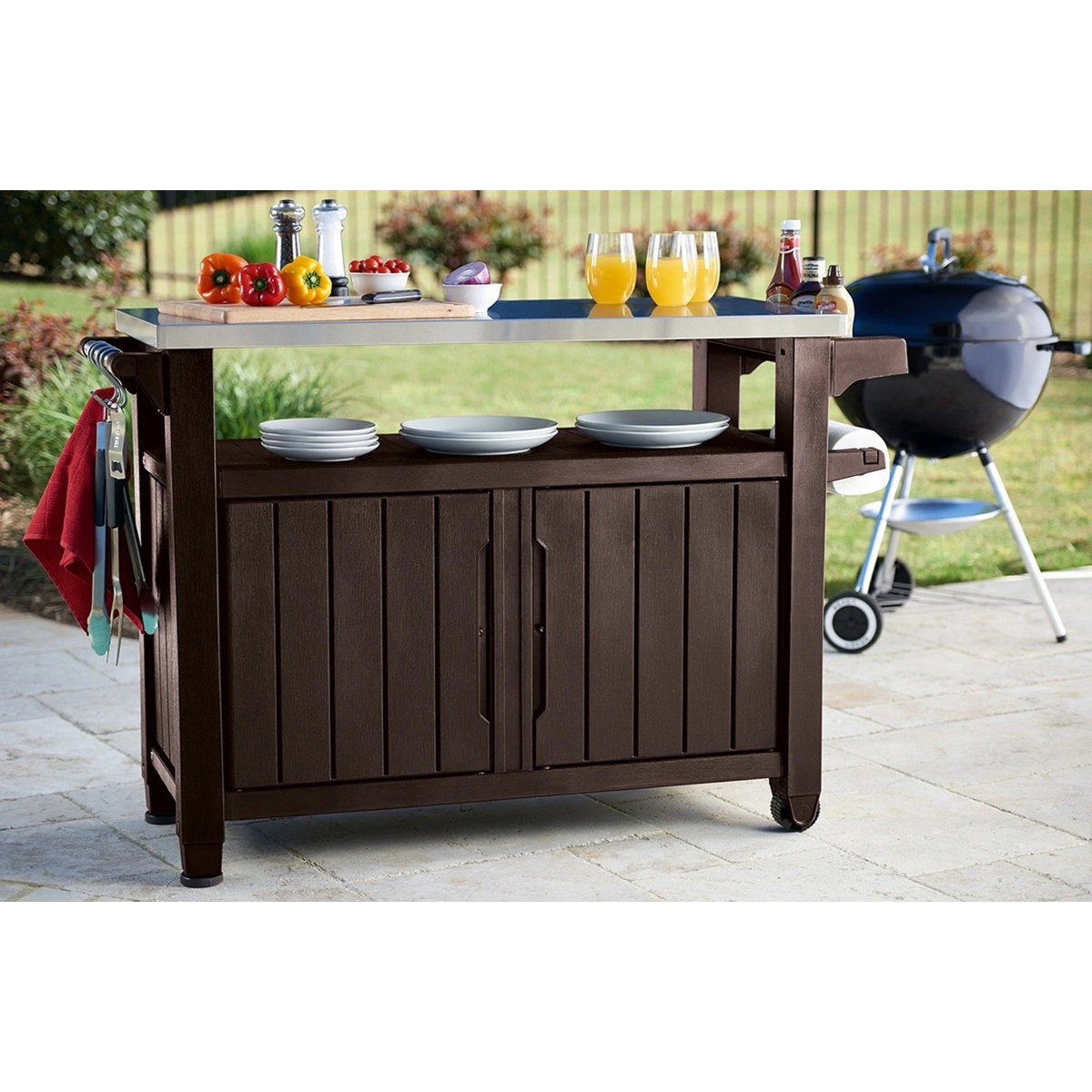 Keter Unity XL Outdoor Kitchen Cart With Storage | Wayfair.co.uk