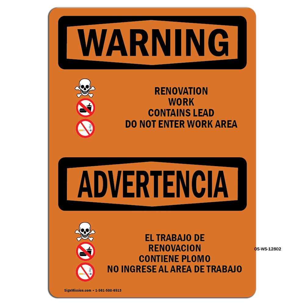 SignMission Osha Warning Sign - Renovation Work Contains Lead - Wayfair ...