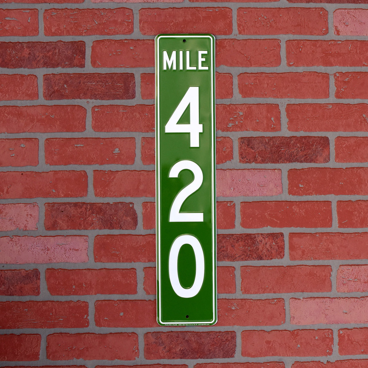 Trinx Mile Marker 420 Funny Weed Metal Street HIGHway Sign Humor Man ...