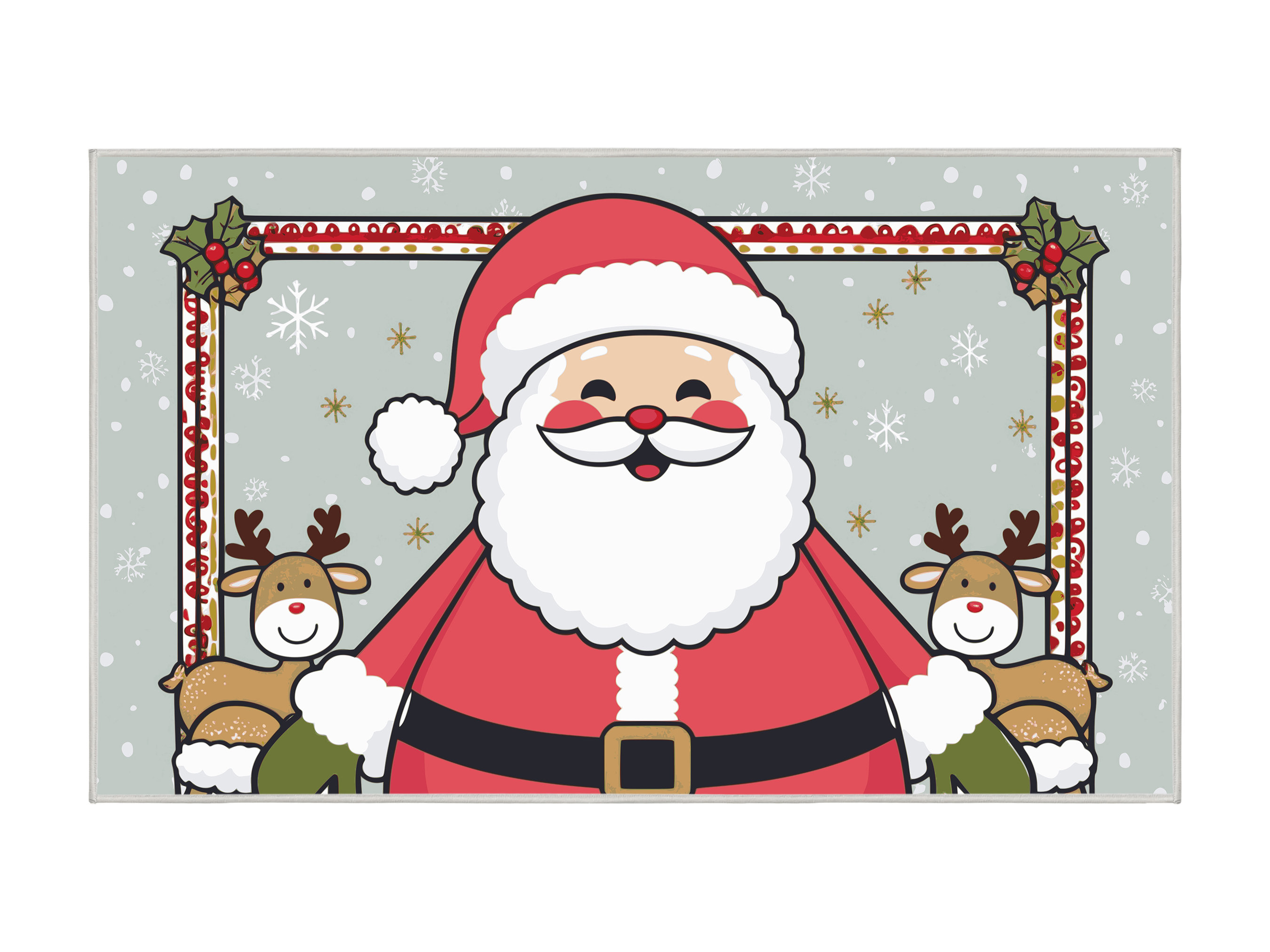 The Holiday Aisle® Christmas Winter Holiday Rug | Wayfair