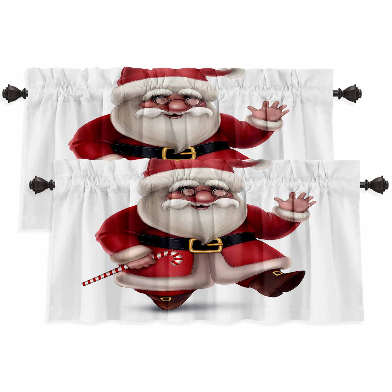 Ophelia & Co. Red 52"W of Santa Claus Christmas Candy Cartoon Window ...