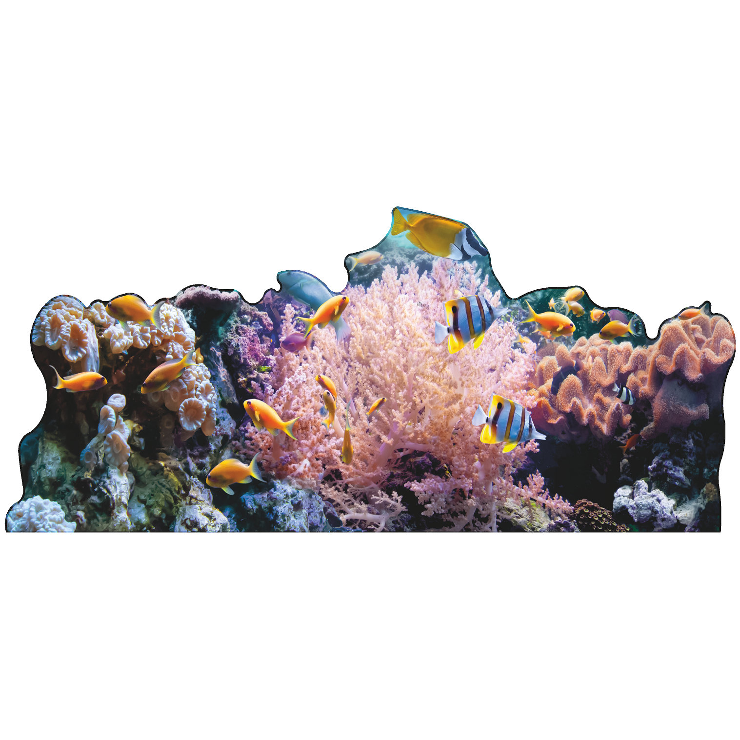 Wet Paint Printing Coral Reef Ocean Floor Backdrop Cardboard Cutout ...
