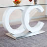 Brayden Studio® Dining Table With Tempered Glass Top And Stainless ...