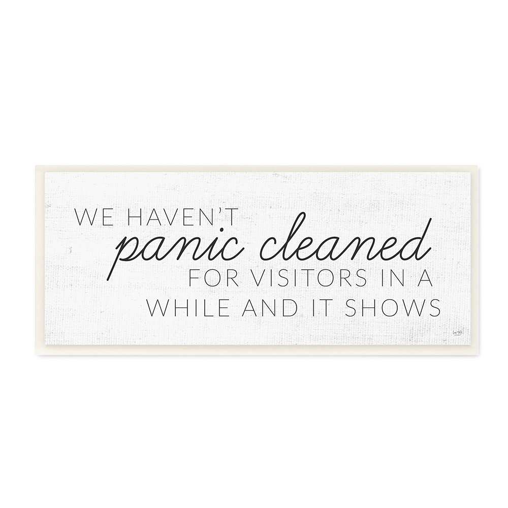 Red Barrel Studio Ac-687 Humorous Panic Clean Phrase Family Home Sign ...