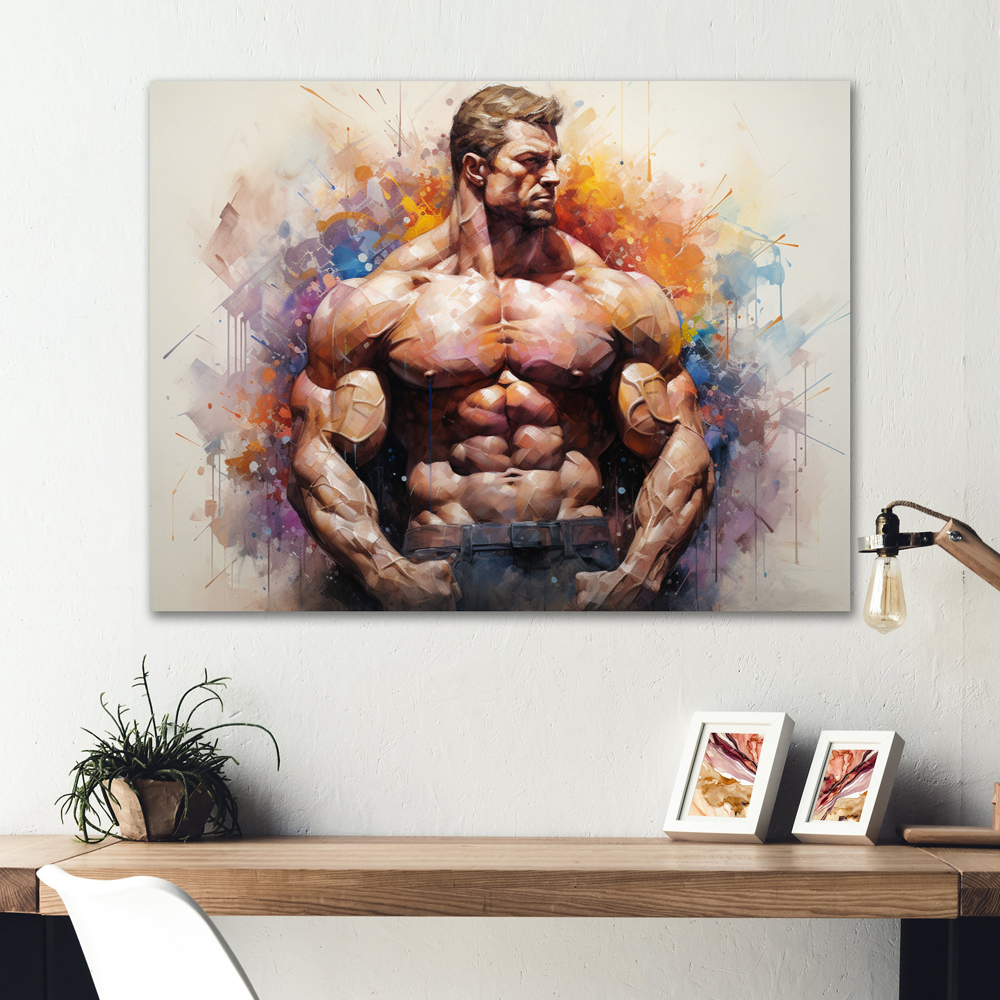Wildon Home® Bodybuilding Muscle Symphony I - Sports Print on Metal ...