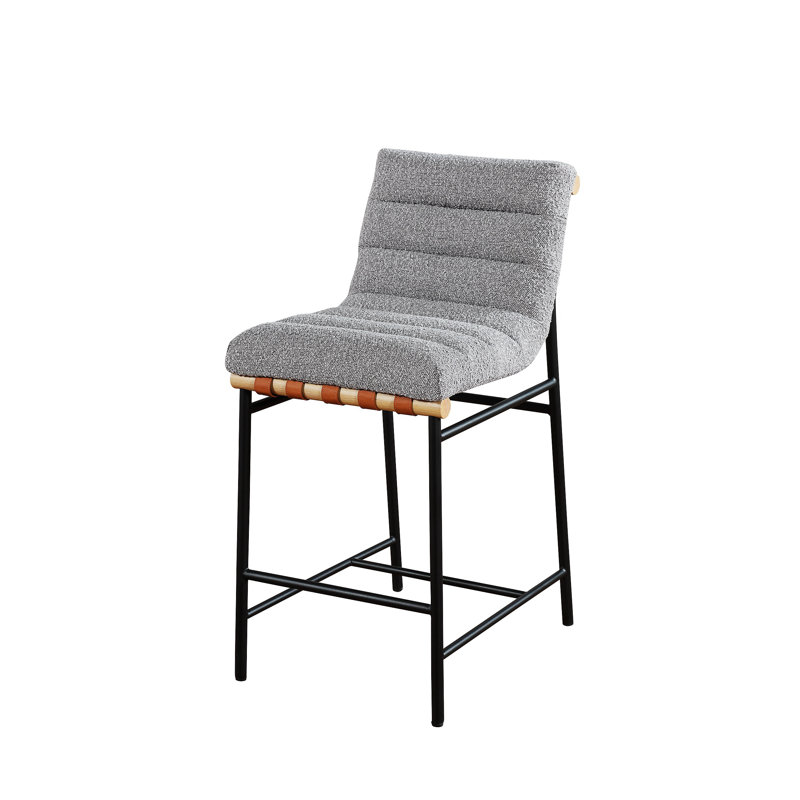 Hokku Designs Jamette 26.38'' Upholstered Counter Stool Counter Height ...