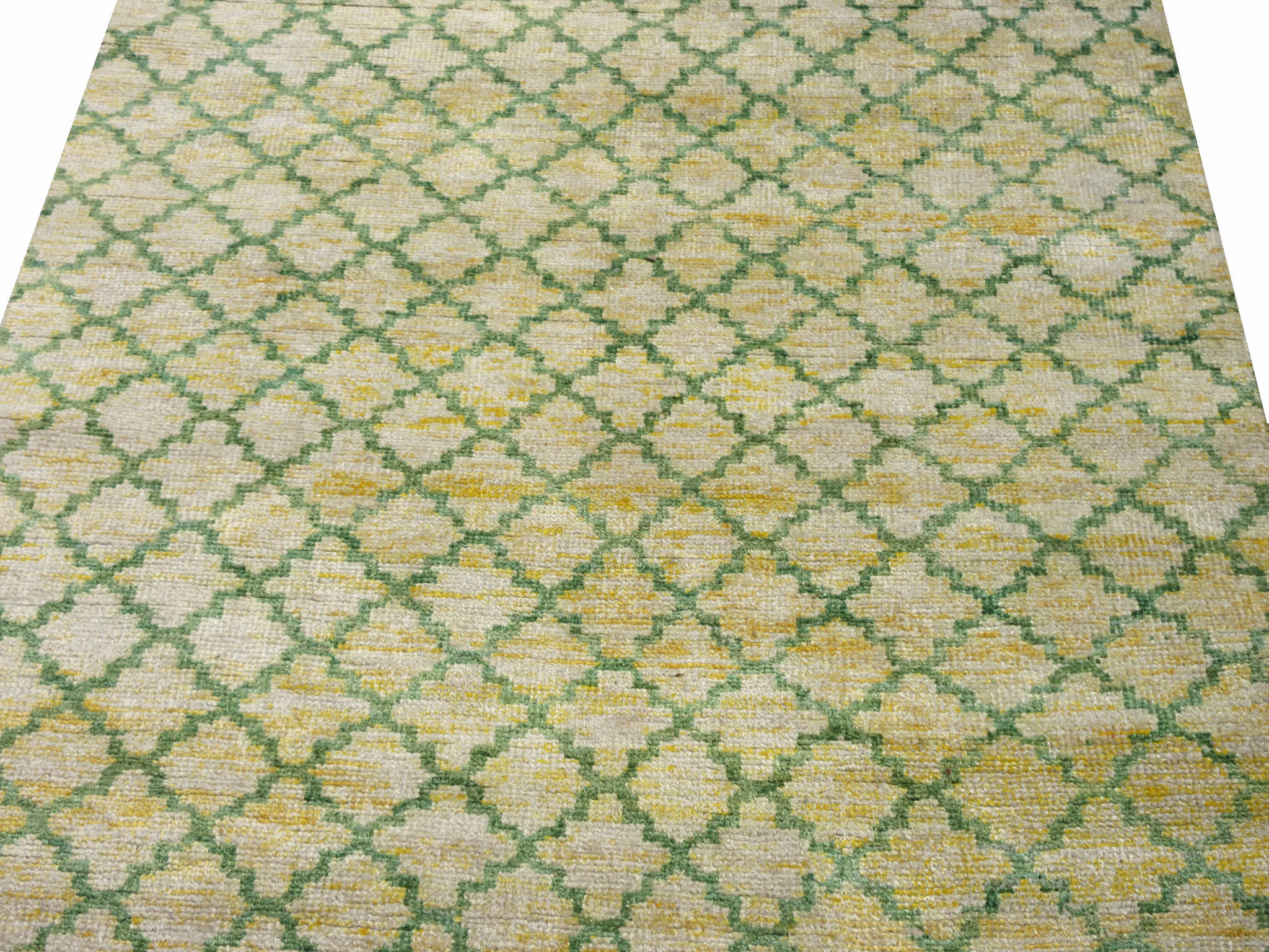Kalili Rugs 5X8 Modern Lattice Hand-Knotted Silk Rug | Wayfair