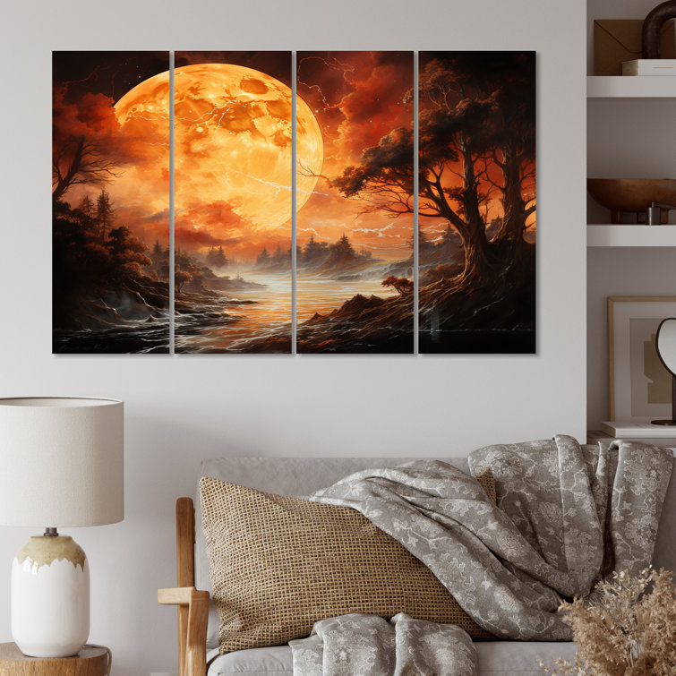 Winston Porter Planet Venus Glowing Amber II On Canvas 4 Pieces Print ...