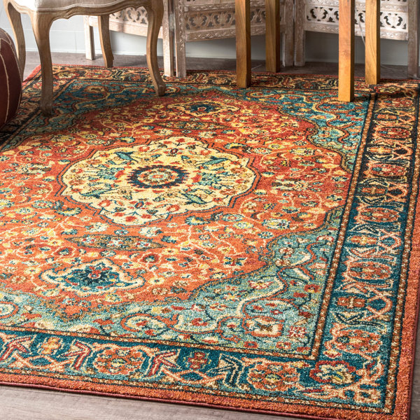 Bungalow Rose Shasta Lake Performance Rust Rug & Reviews | Wayfair