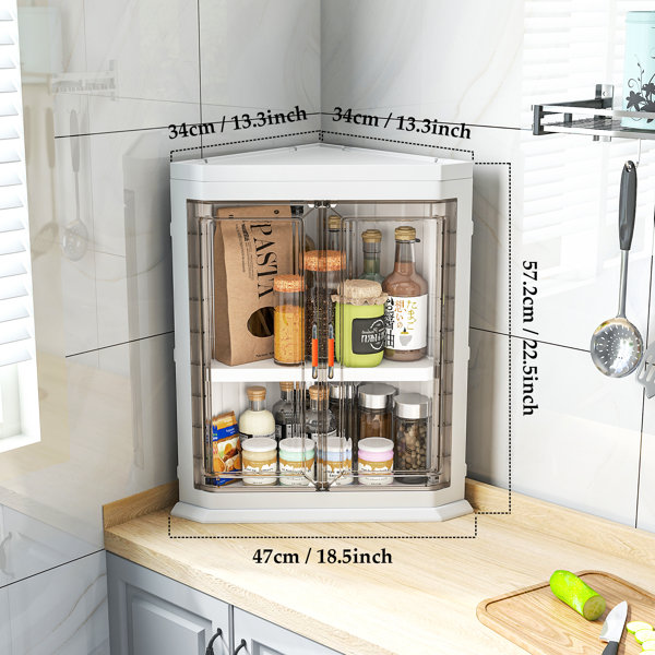 Prep & Savour 1 Layer Corner Bread Box Kitchen Countertop Extra Large ...