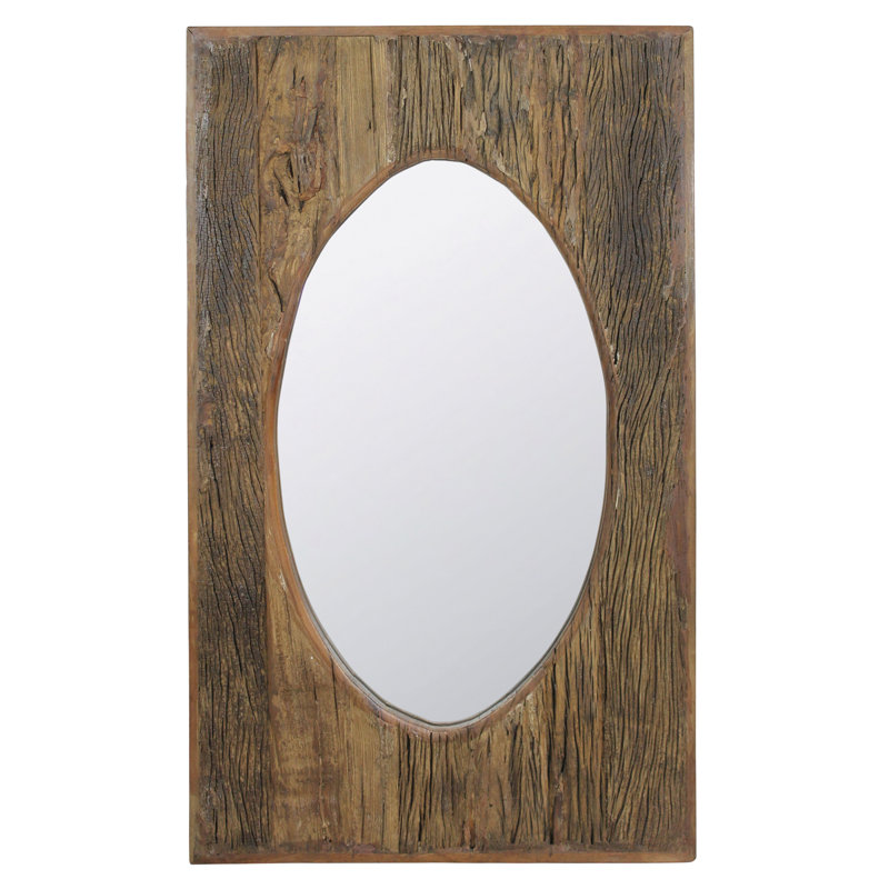 Millwood Pines Cristiona Solid Wood Rectangle Wall Mirror | Wayfair