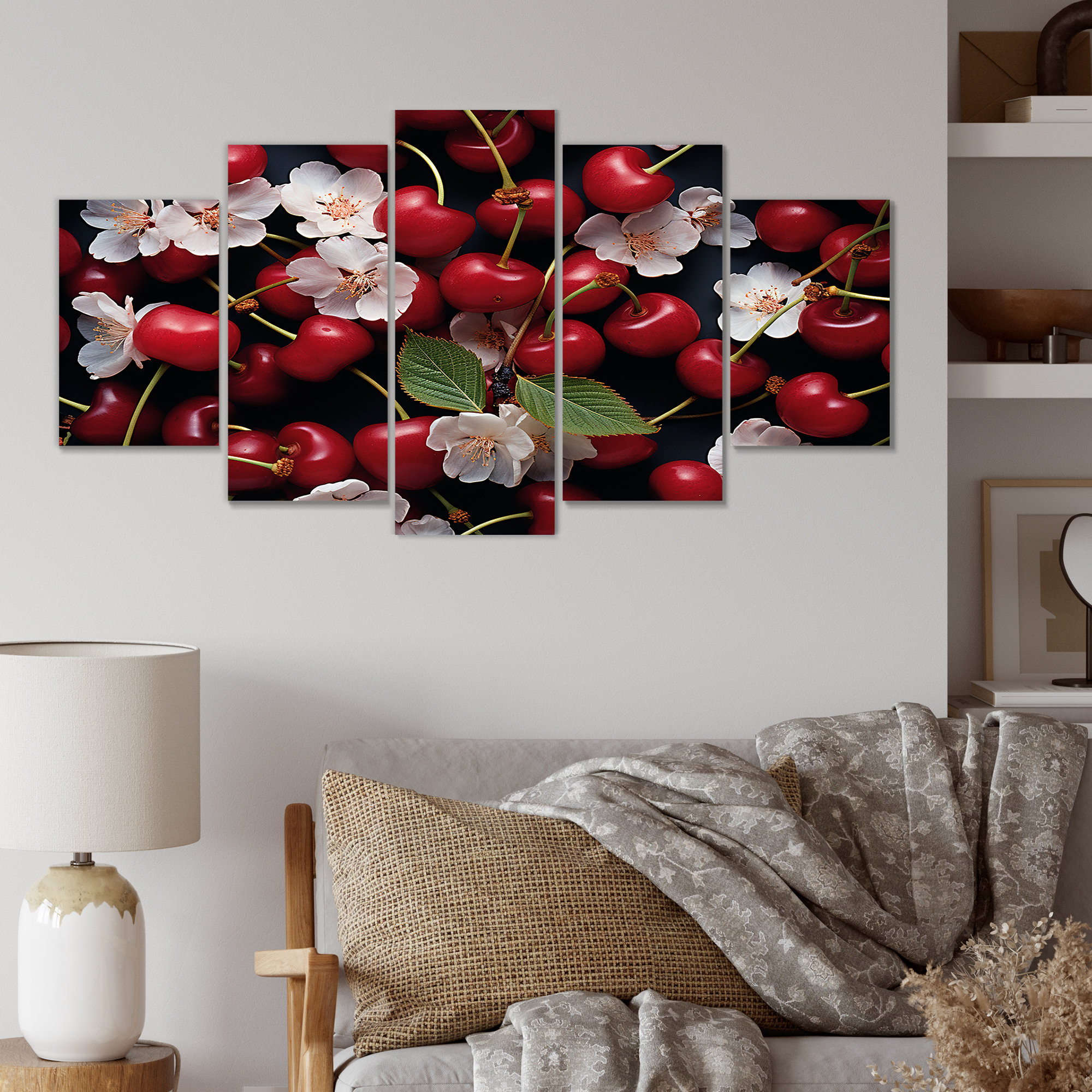 Latitude Run® Red Cherry Sundae Delight - Cherry Multipanel Wall Art ...