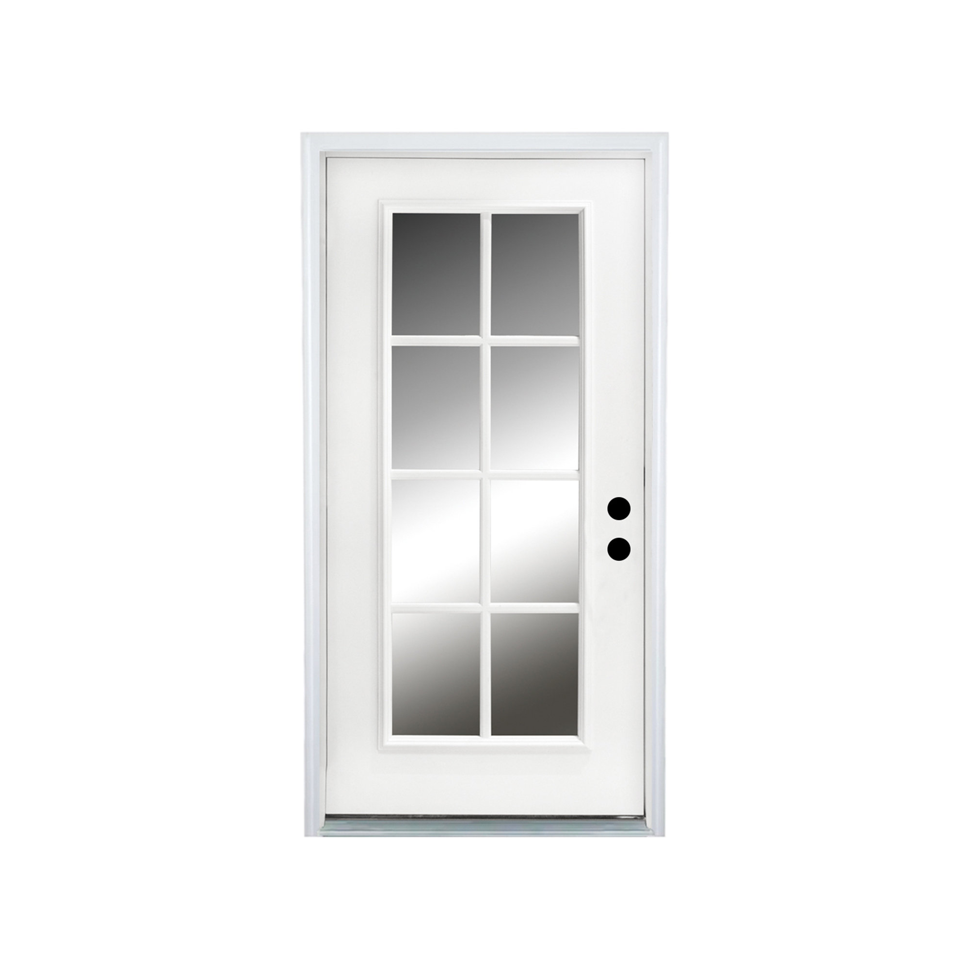 DELTA FURNITURE 36 in. x 80 in. 8 Lite Full Lite Clear Glass Hand ...