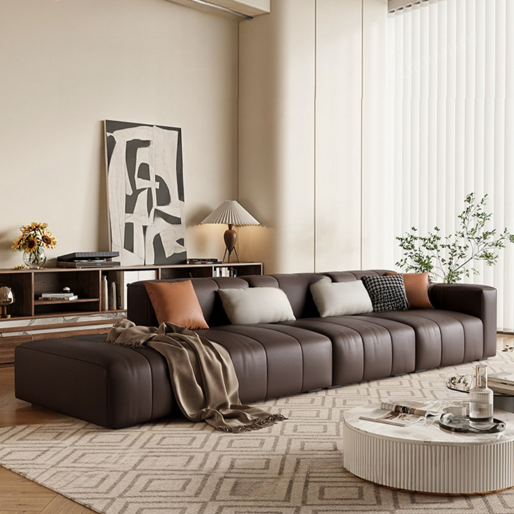 Wrought Studio Modern Minimalist Piano-Key Retro Straight Sofa ...
