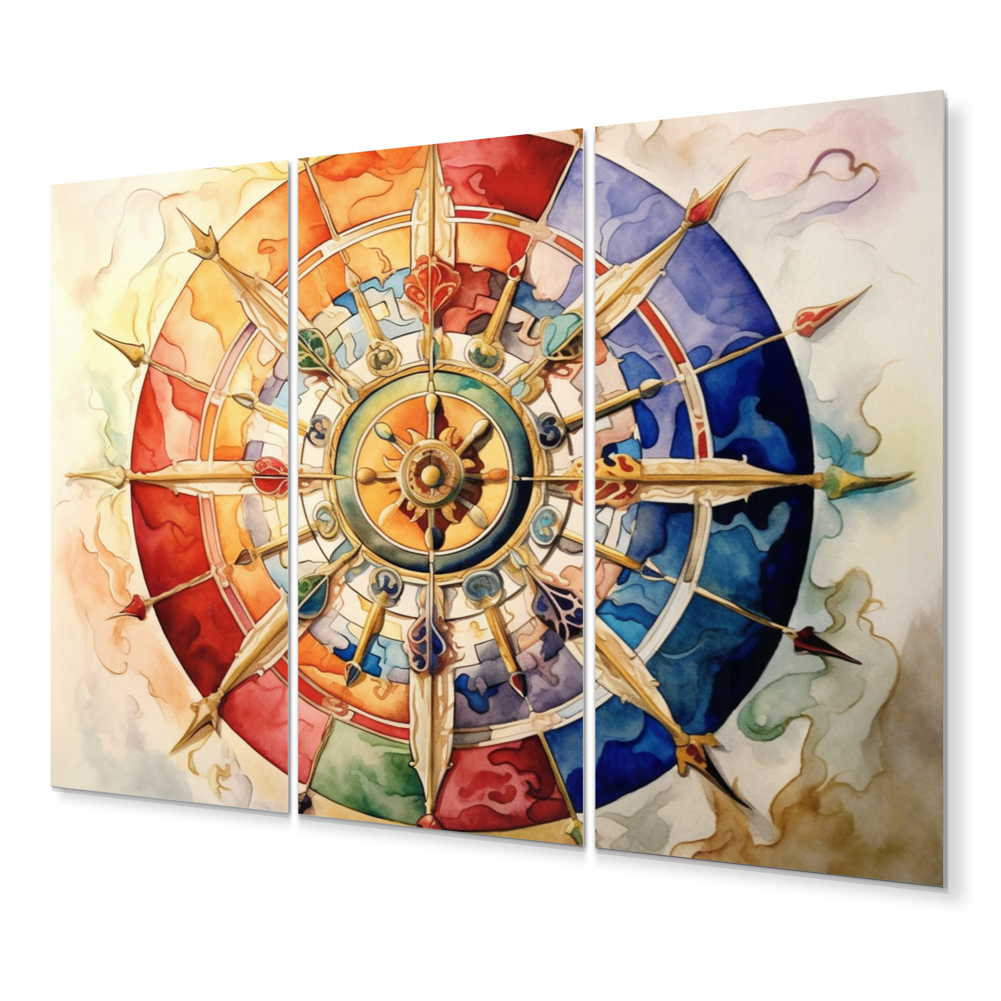 Breakwater Bay Religious Wheel Of Dharma - Hinduisim Metal Wall Art ...