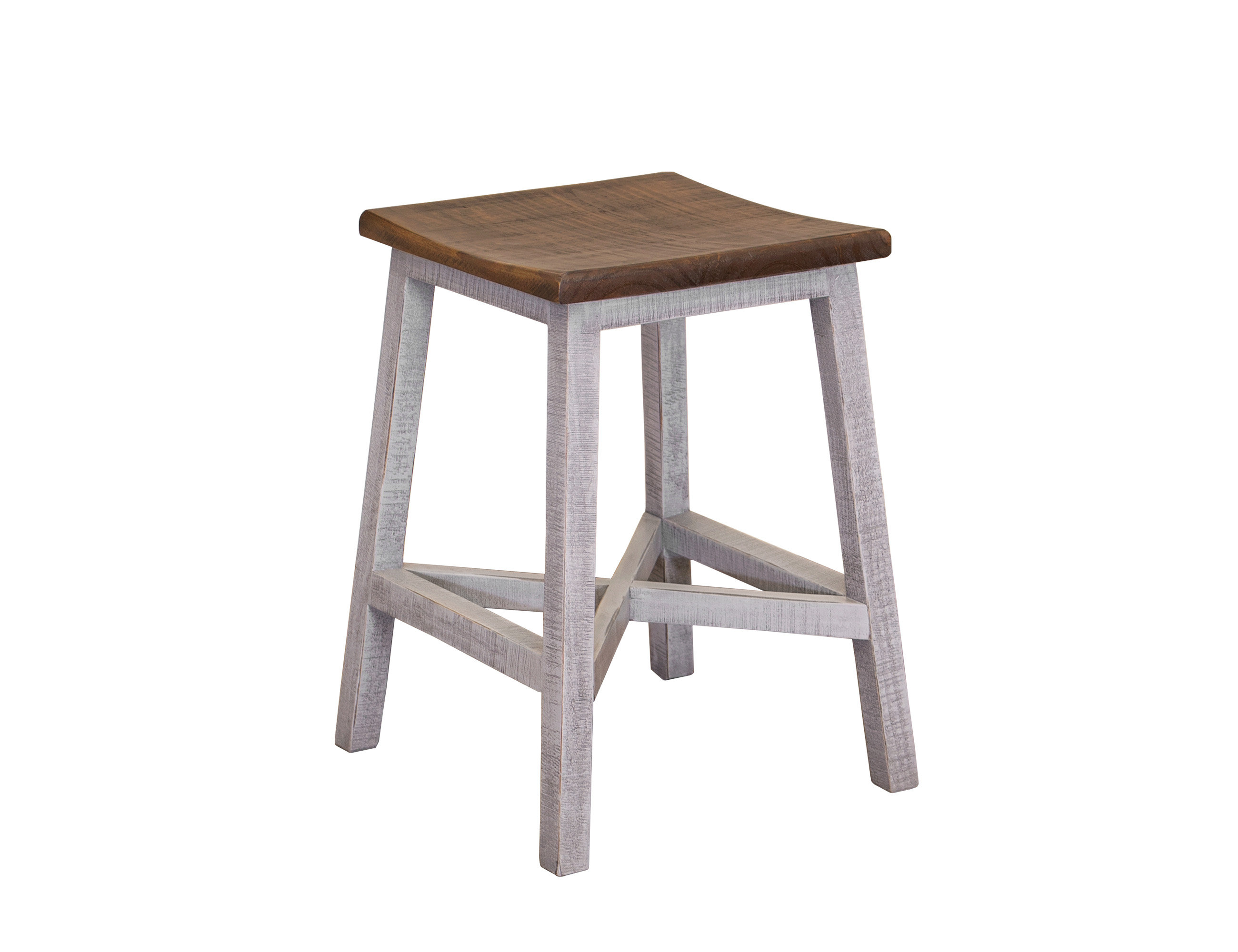 International Furniture Direct Pueblo Gray Stool | Wayfair