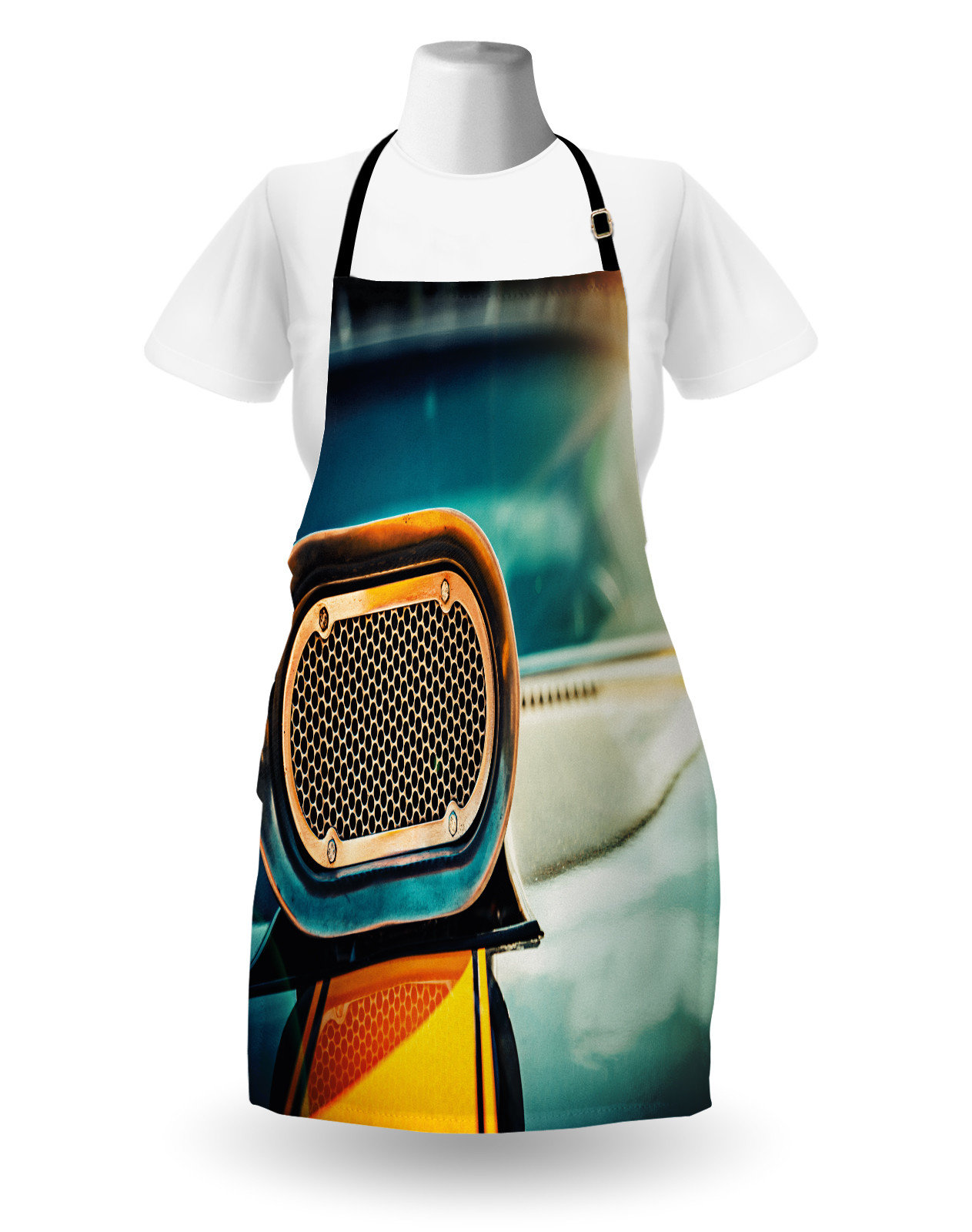 East Urban Home Vintage Apron Unisex, Retro Muscle Car Hood Art, Adult ...