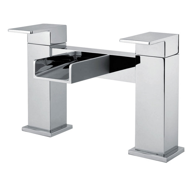 WhiteStone 2 Handle Deck Waterfall Faucet Bath Filler | Wayfair.co.uk