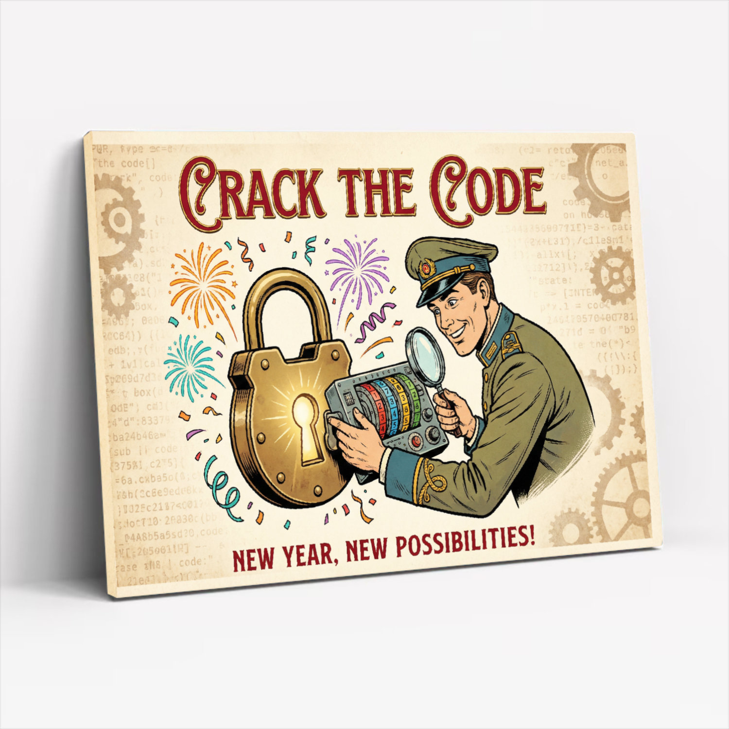 Trent Austin Design® Crack The Code Vintage Military Man With Lock And ...
