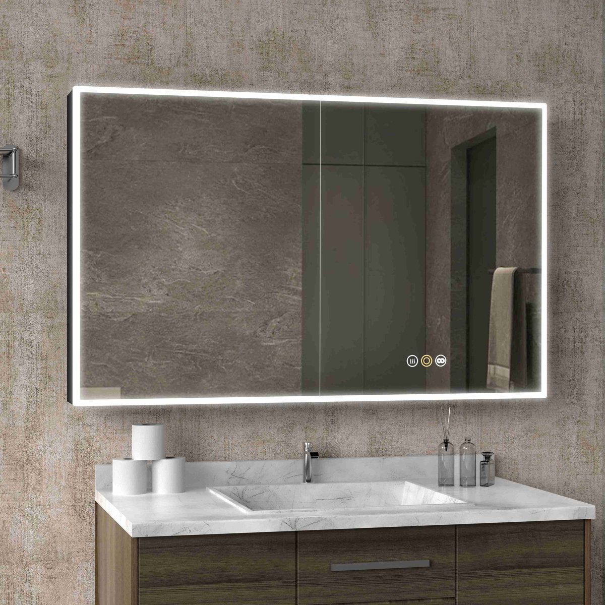 Latitude Run® Jalice Surface Mount Framless Medicine Cabinet with 3 ...