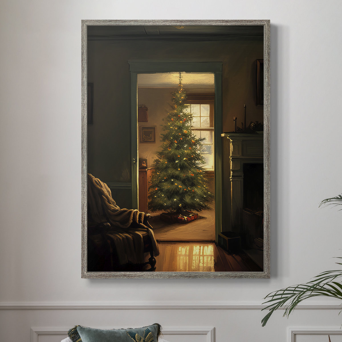 The Holiday Aisle® Christmas Holiday Art DCIX Framed Print - Solid Wood ...