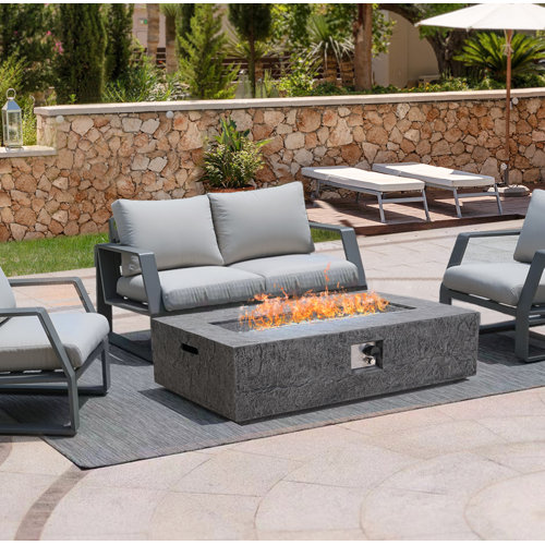 NAGA BAHNA Black Rectangular Slate Fireplace | Wayfair