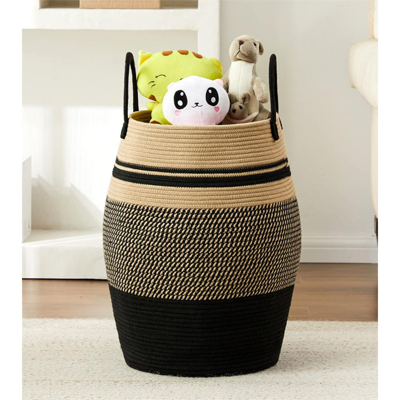 Bayou Breeze Fabric Laundry Hamper with Handles | Wayfair