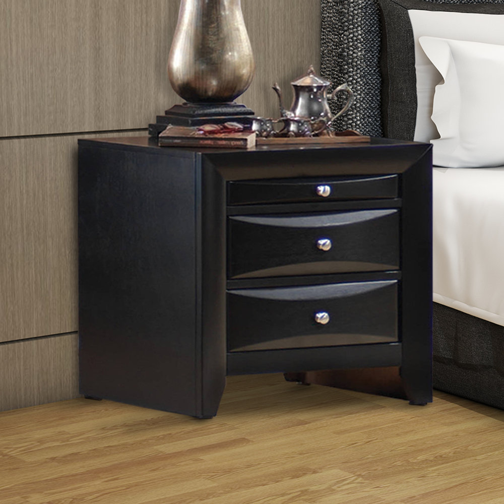Latitude Run® Kiki Wooden 2 Drawer Nightstand | Wayfair