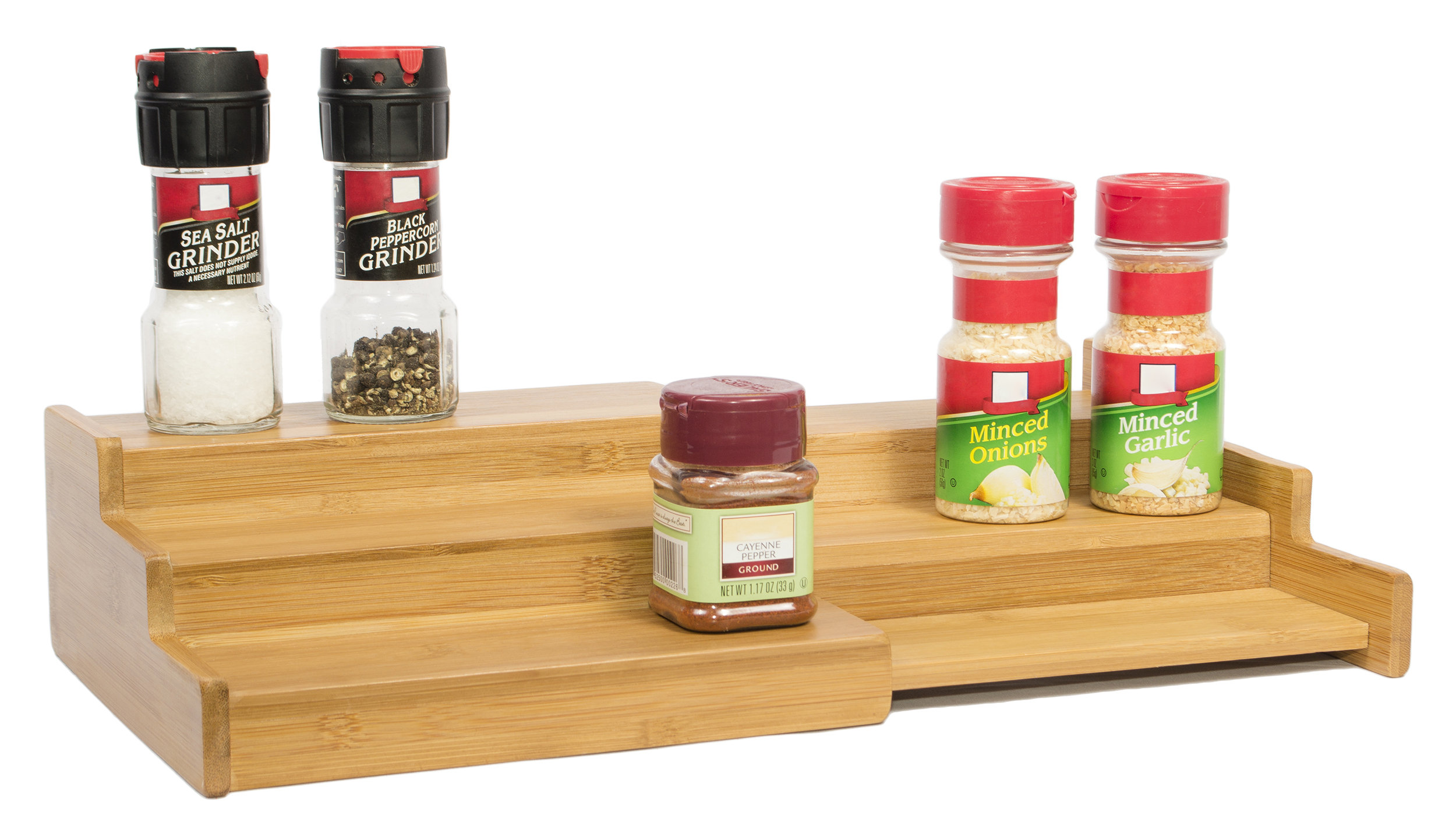 Rebrilliant Bamboo Expandable 3-Tier Spice Shelving Rack & Reviews ...