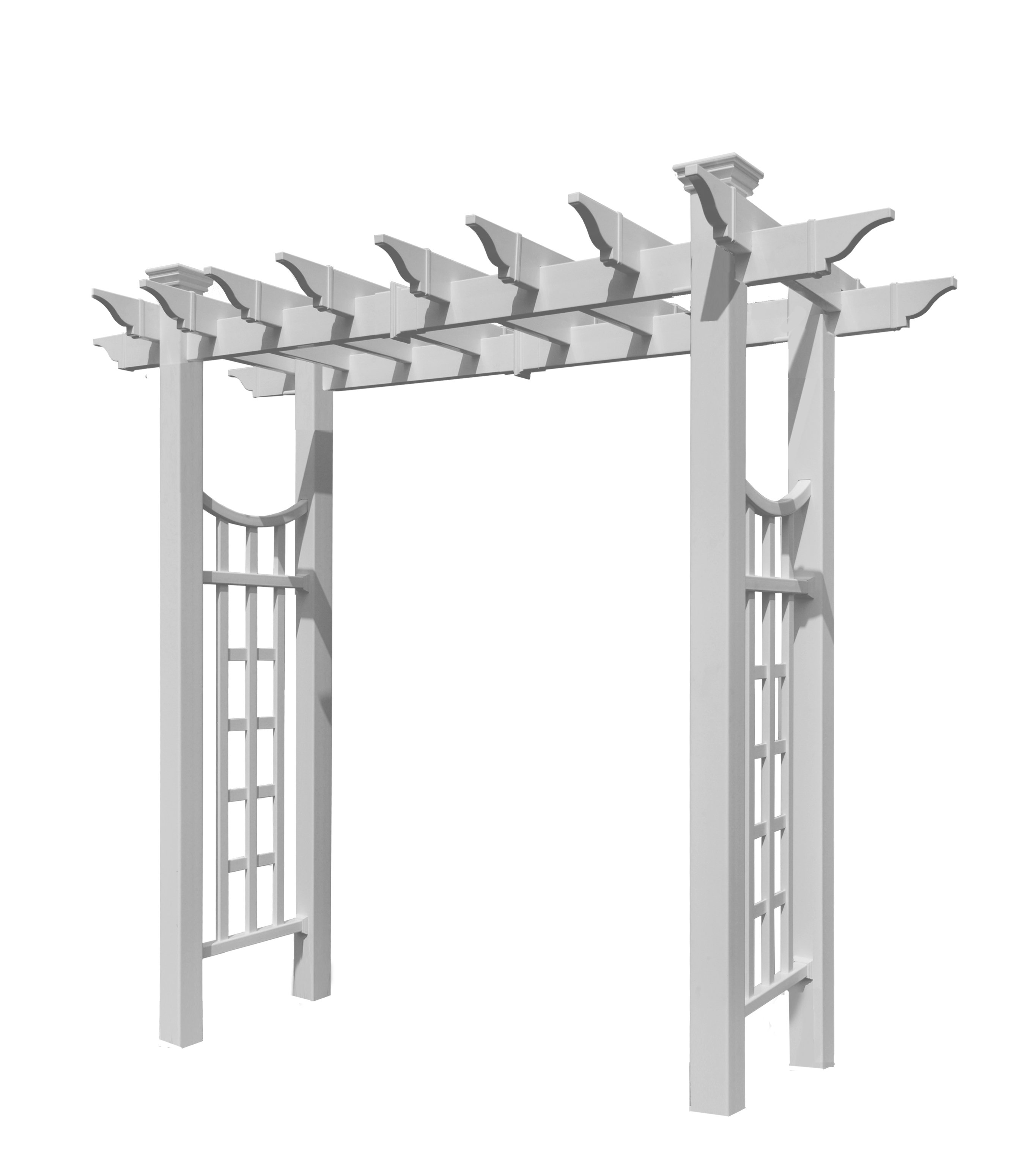 Vita 28'' W x 58'' D Polyvinyl Chloride (PVC) Arbor with Gate | Wayfair
