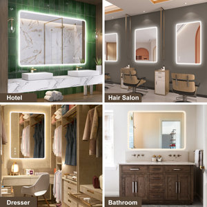 Orren Ellis Brighten Your Bathroom with our LED Bluetooth Mirror ...