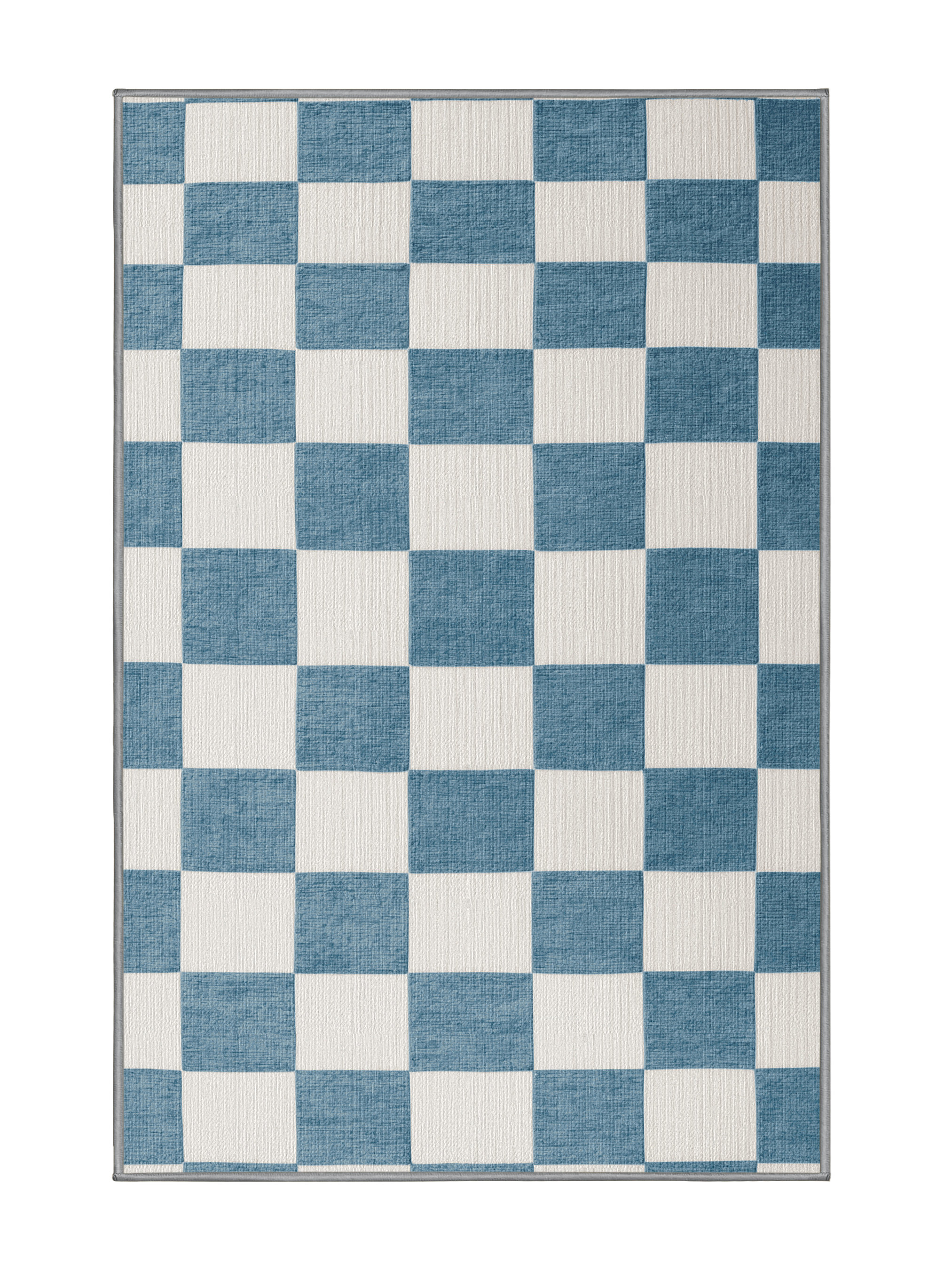 Hokku Designs Machine Washable Checkered Gray Area Rug | Wayfair