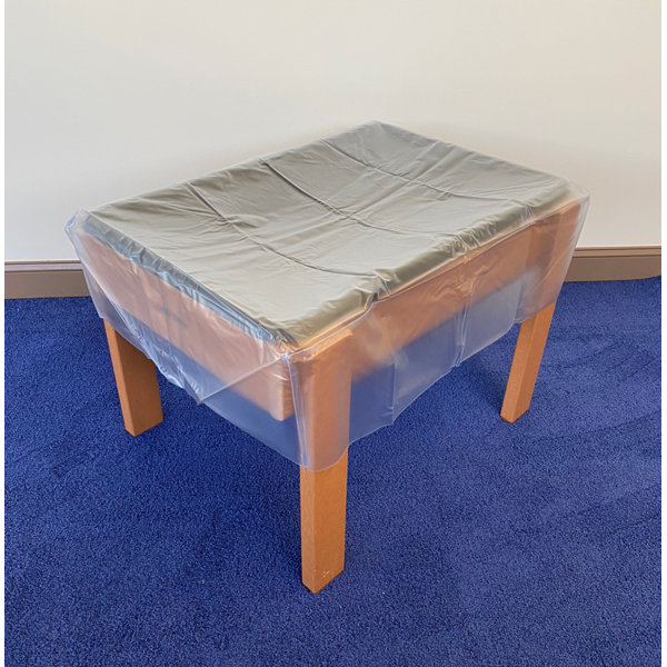 Kids' Station 36'' x 24'' Plastic Rectangular Sand and Water Table with ...